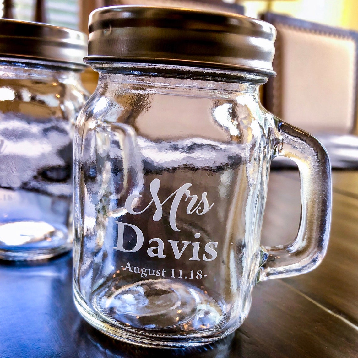 Engraved Personalized Salt & Pepper Shaker Set - Wedding Gift / Bridal ...