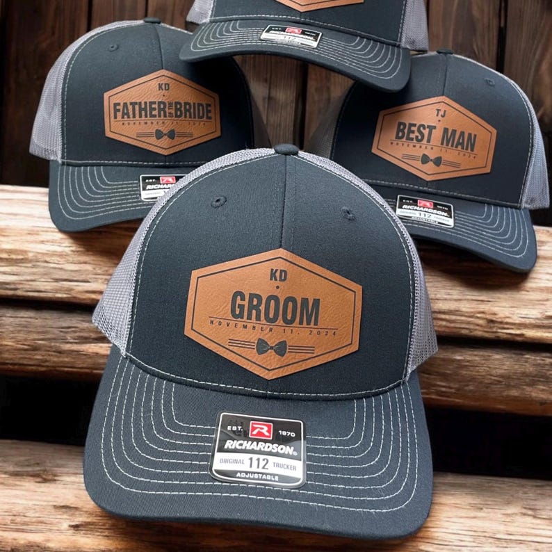 Groomsmen Hat / Custom Groom Trucker Cap / Father of the Bride Hat ...