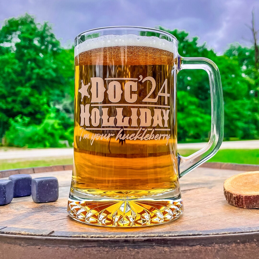 Doc Holliday Mug / Doc ‘24 / Engraved 23 Oz. Glass Beer Mug / Gift for ...