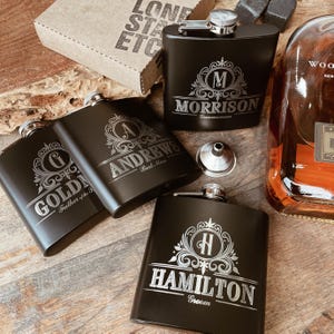 Personalized Groomsmen Flasks / Wedding Flasks / Groomsmen Gifts ...