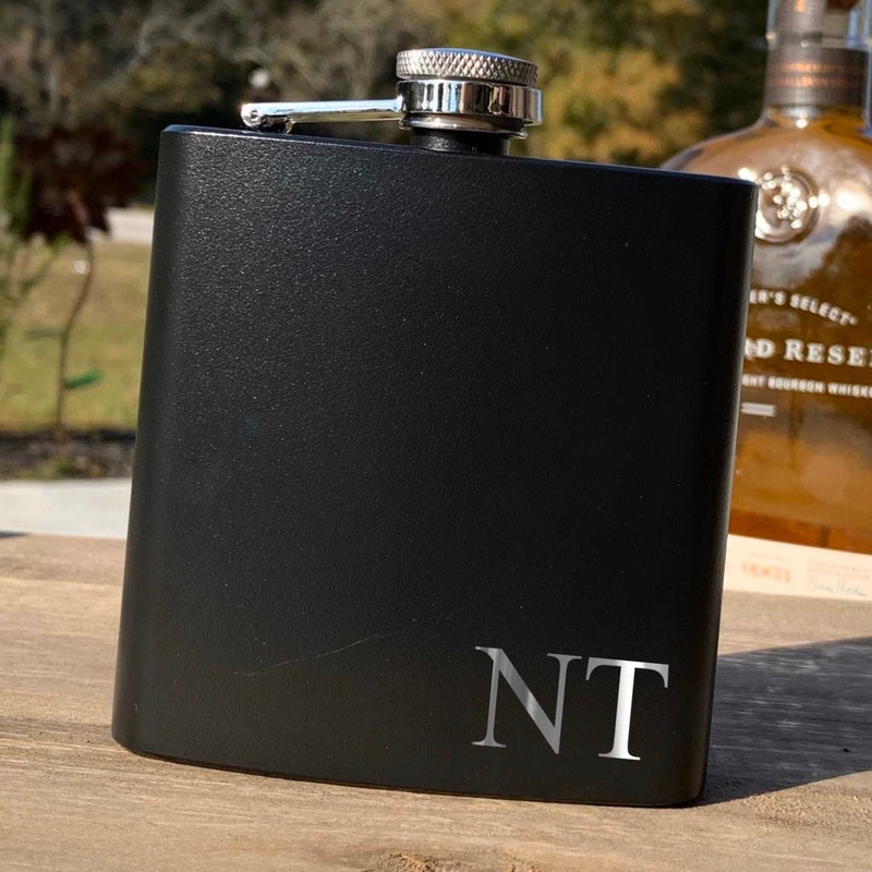 Monogram Flask - Etsy