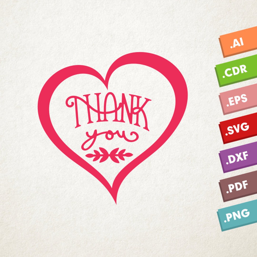 Thank You SVG Vector. Instant Download Design for Cricut or Silhouette ...