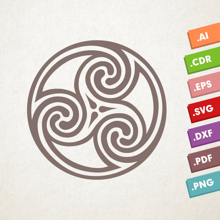 Trisquel - SVG, Vector Illustration. the Triskele – Celtic. Instant ...
