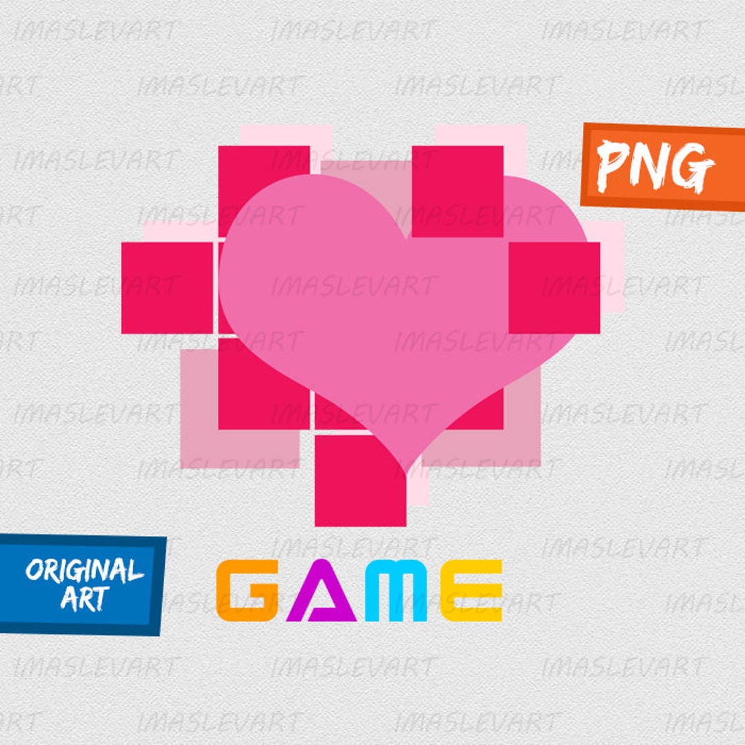 Love Game Clipart, Heart Clipart, Gamer Clipart ,pink Clip Art, Love ...