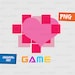 Love Game Clipart, Heart Clipart, Gamer Clipart ,pink Clip Art, Love ...