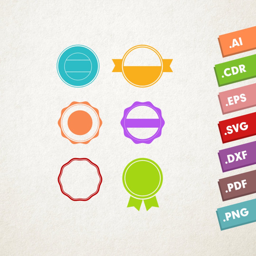 Circle Monogram Set SVG Vector Anniversary Frames Svg - Etsy