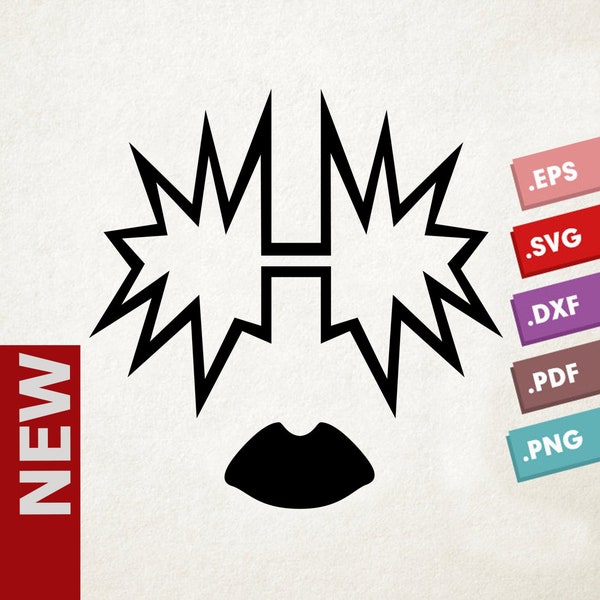 KISS Masks SVG Vector File. Kiss Makeup Mask. Instant Download for ...