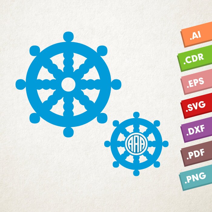 Ship Wheel SVG, Vector Illustration. Cricut Nautical Boat Boating ...