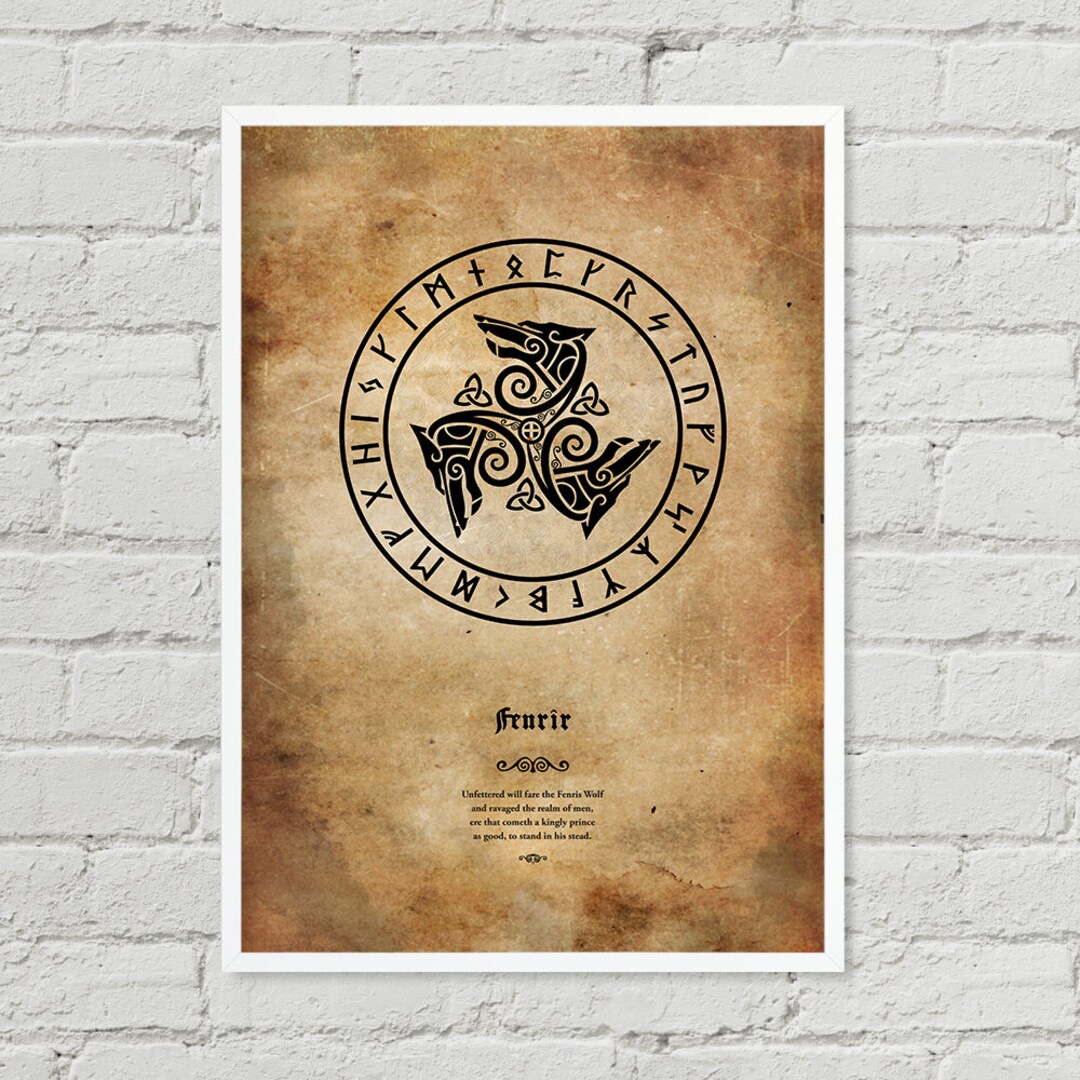 Fenrir Wall Art, Color Art, Digital Print, Poster, Art, Instant Poster ...