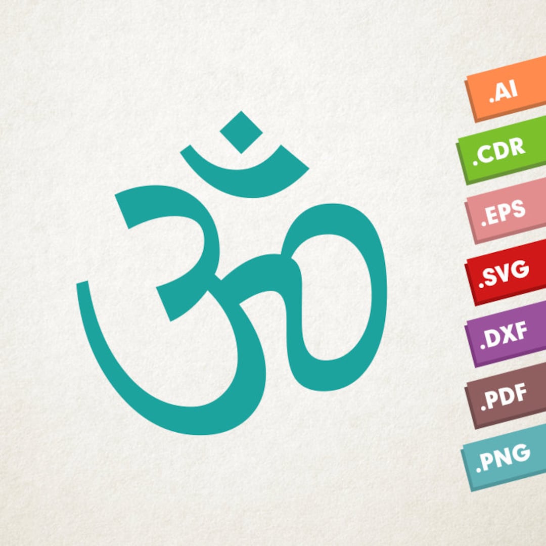 Om, Ohm Sign - SVG, Vector Illustration. Om Silhouette. Instant ...