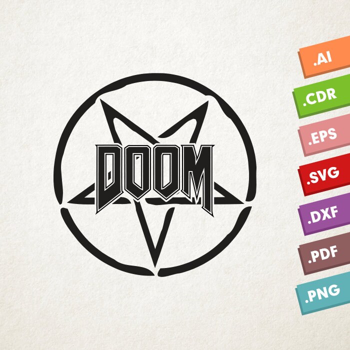DOOM Logo SVG Vector File. Game Doom. Instant Download for Cricut or ...