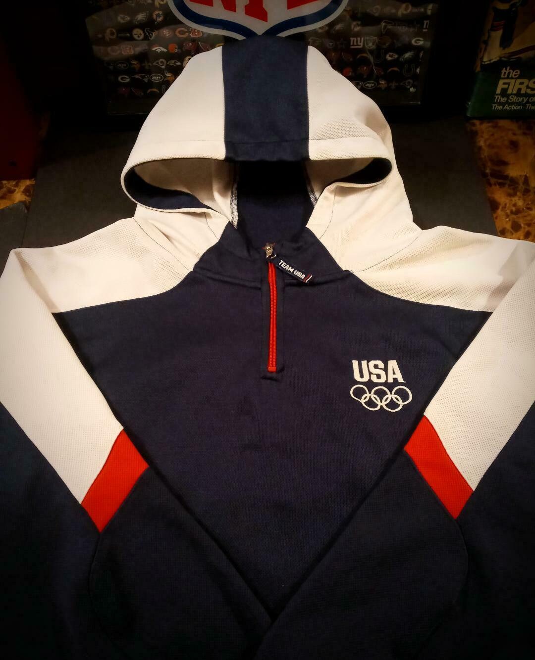 2012 Team USA Olympic Committee Team Apparel 1/4 Zip Sewn Hoodie Sz ...