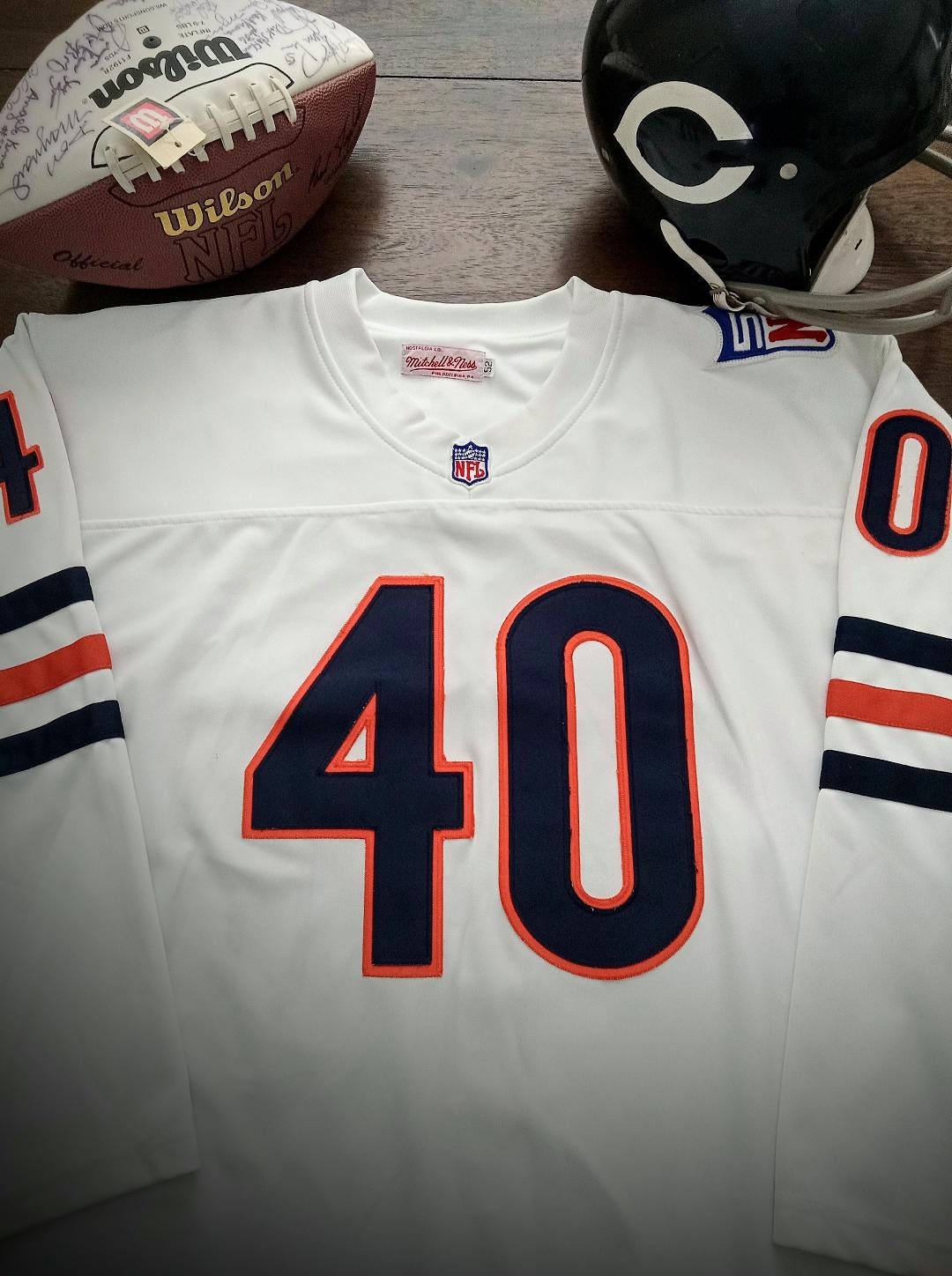 RARE FIND Long Sleeve Gale Sayers Chicago Bears NFL 50 Mitchell and ...