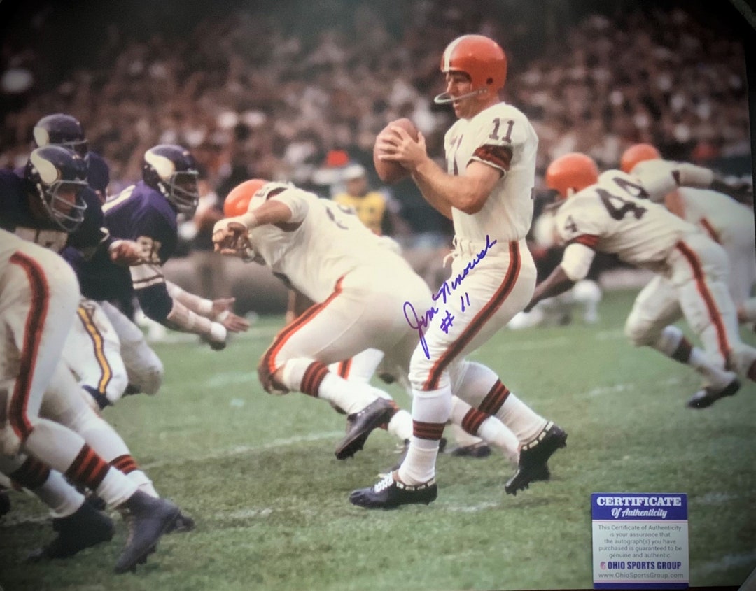 Beautiful Vintage Autographed Jim Ninowski Cleveland Browns 16x20 W/COA ...