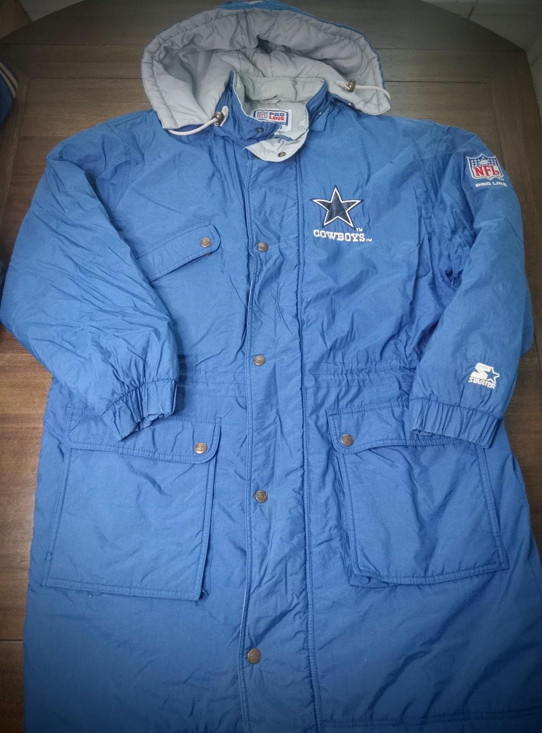 Vintage Starter DALLAS COWBOYS Football NFL Half Zip Pullover Jacket ...