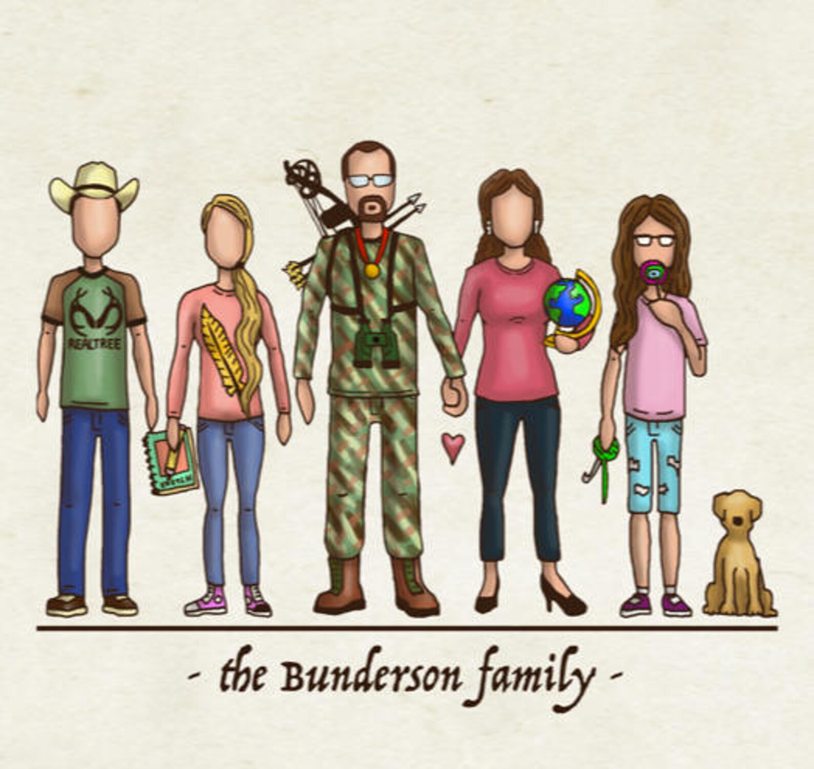 Custom Printable Portrait of Family or Couple, Custom Family ...