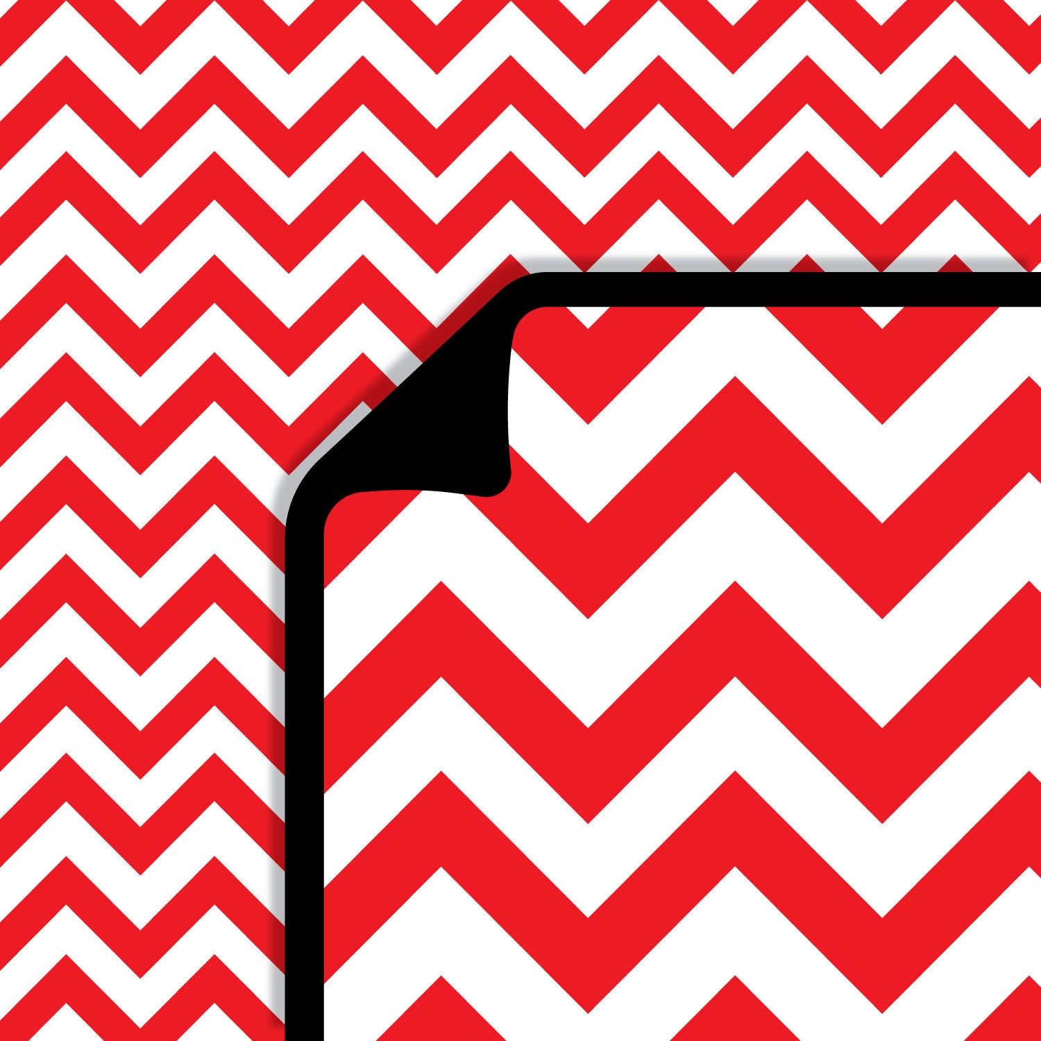 Red And White Chevron Print