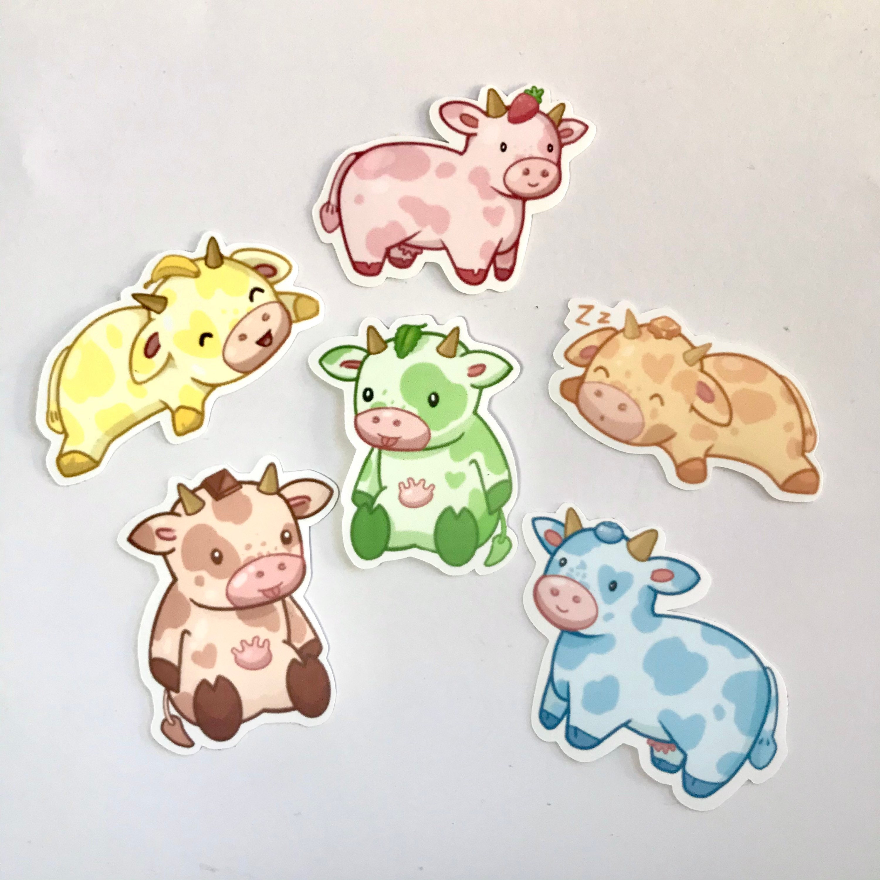 Flavoured Cows Sticker Pack Cute Milk Sticker/Laptop decals | Etsy