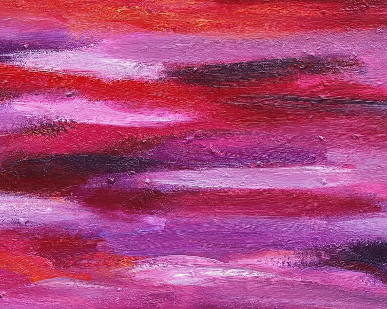 Original Purple Abstract Oil Painting on Canvas Modern Wall - Etsy