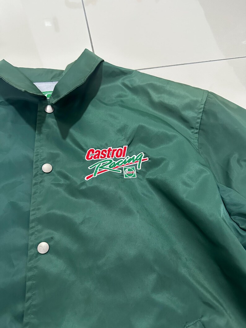 Vintage Castrol Racing Team Nylon Coach Jacket - Large - Etsy
