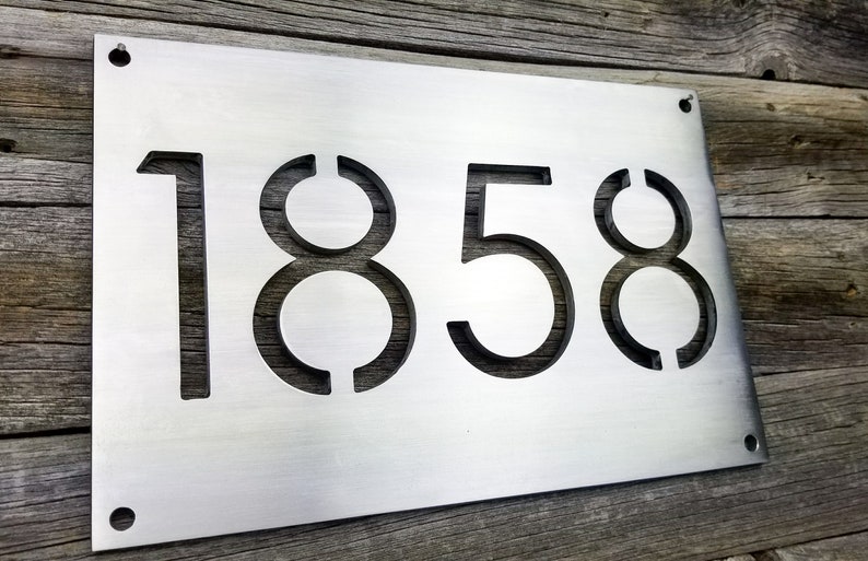 Stainless Steel Address Plaque House Number Plaque Address | Etsy