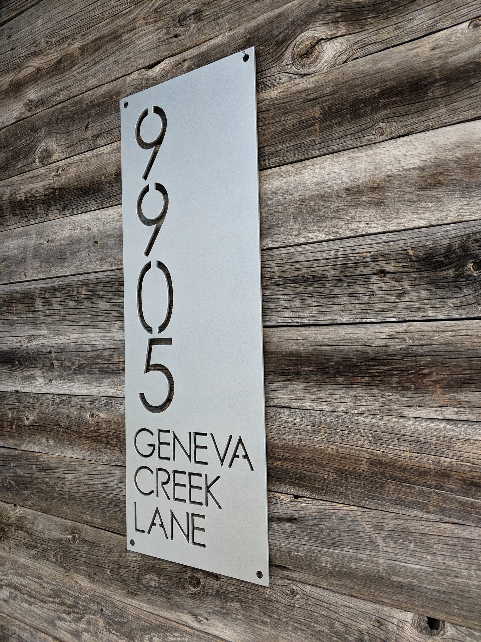 Vertical Address Plaque With Numbers and Street Name Metal - Etsy