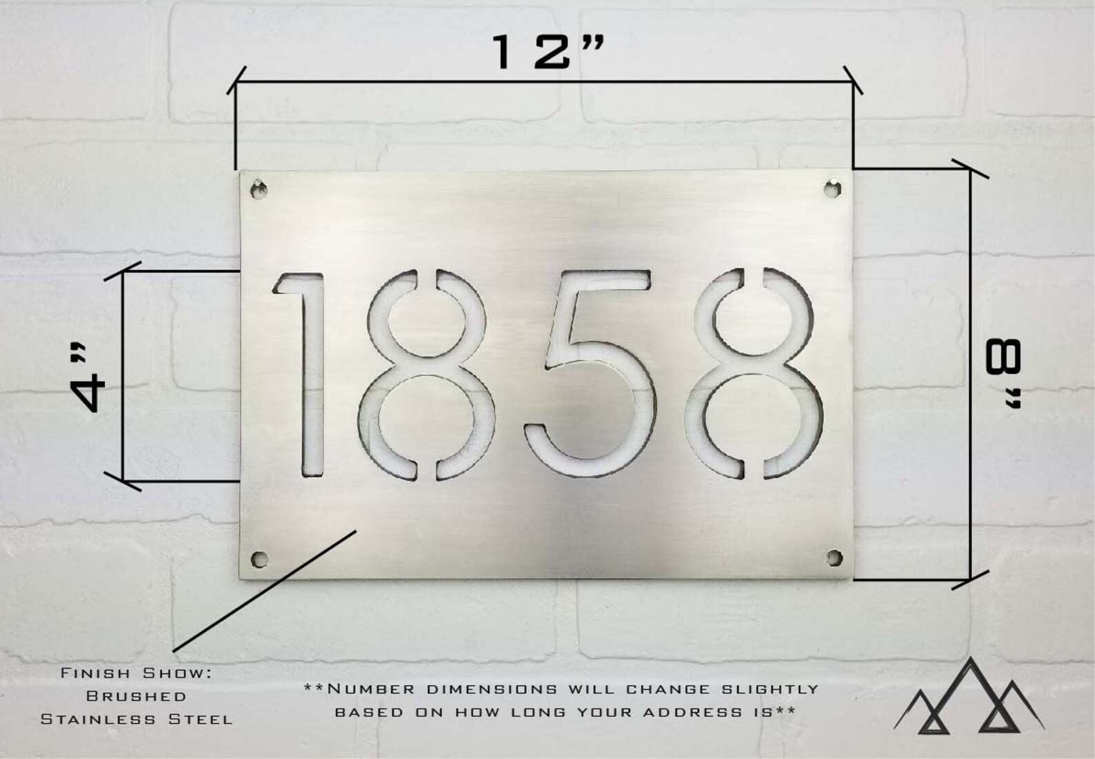 Stainless Steel Address Plaque House Number Plaque Address | Etsy