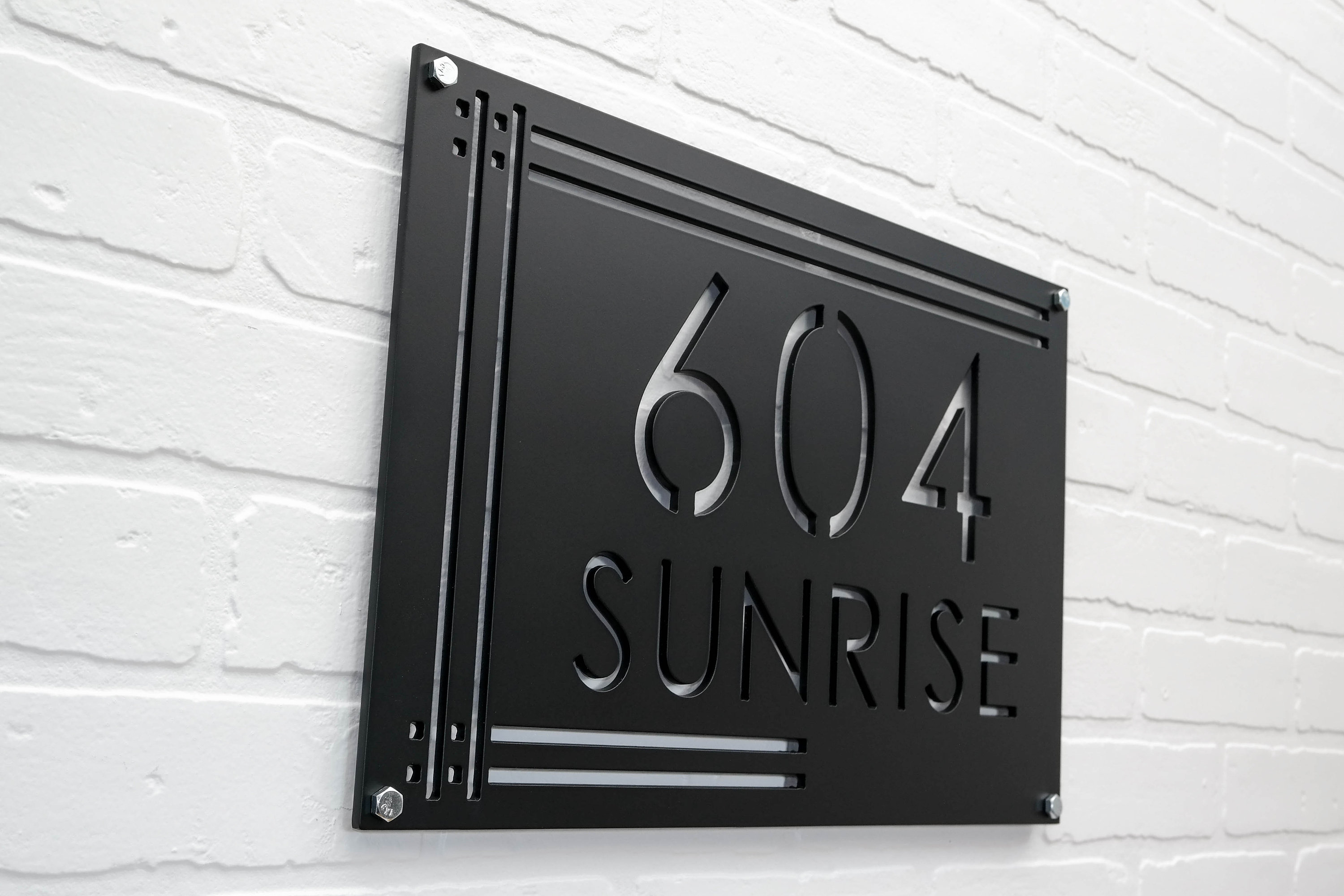 Large Craftsman Style Metal Address Plaque With Street - Etsy