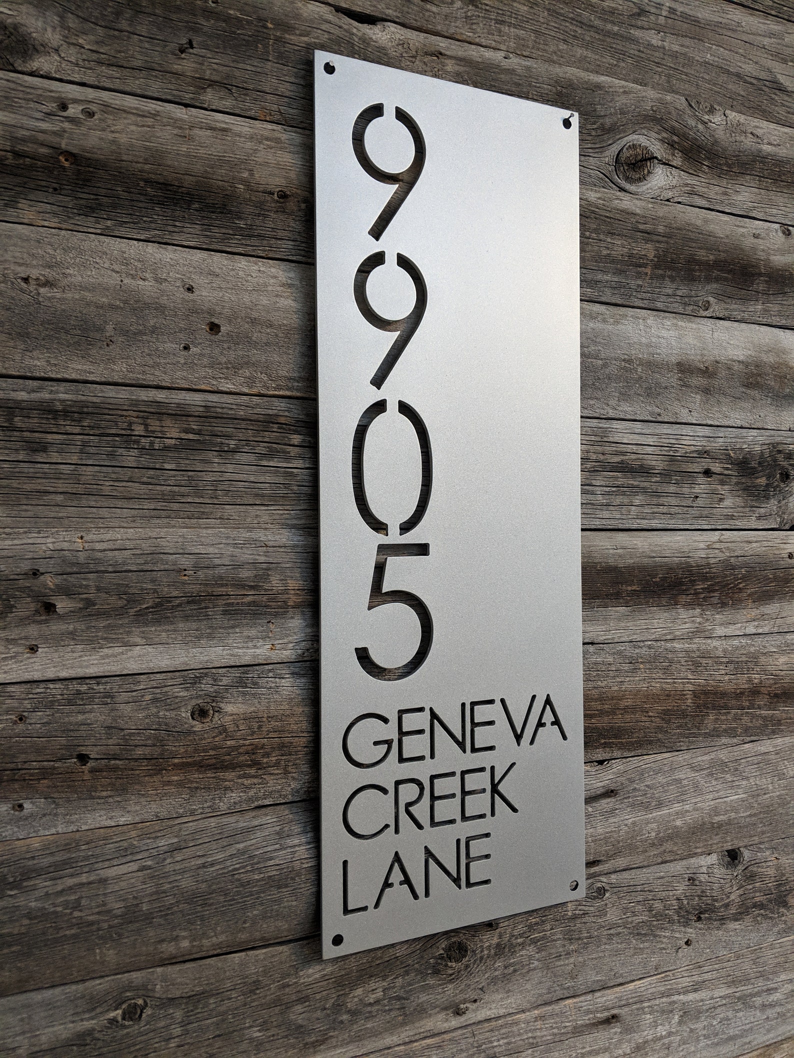 Vertical Address Plaque With Numbers and Street Name Metal - Etsy