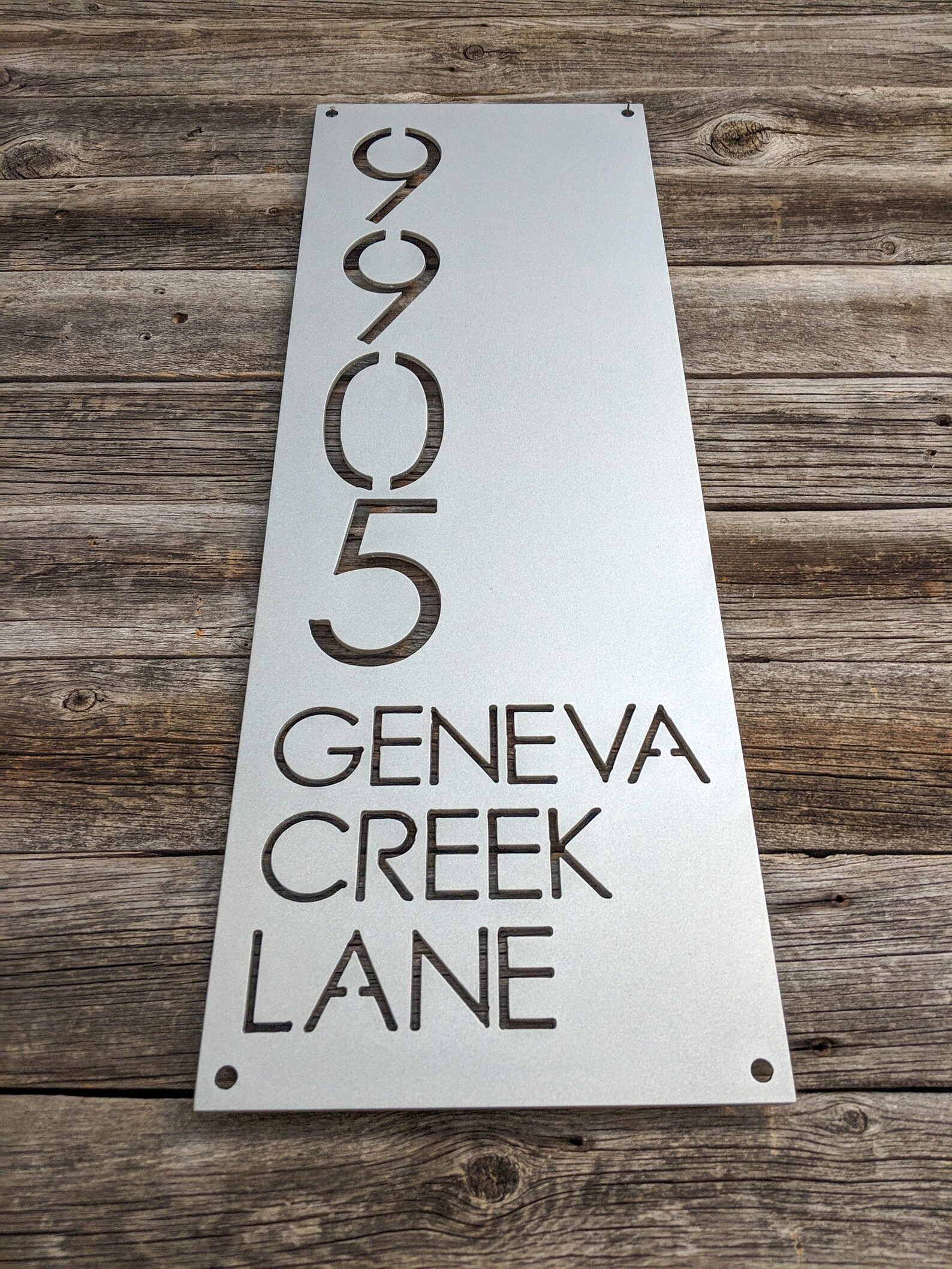 Vertical Address Plaque With Numbers and Street Name Metal - Etsy