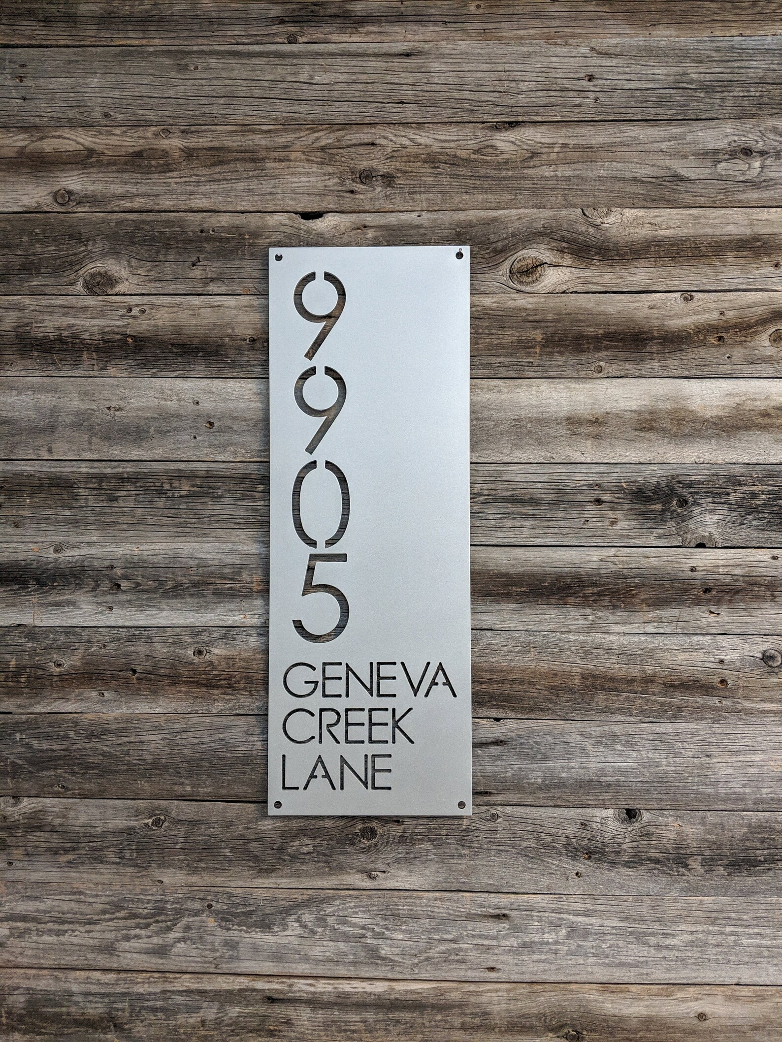 Vertical Address Plaque With Numbers and Street Name Metal - Etsy