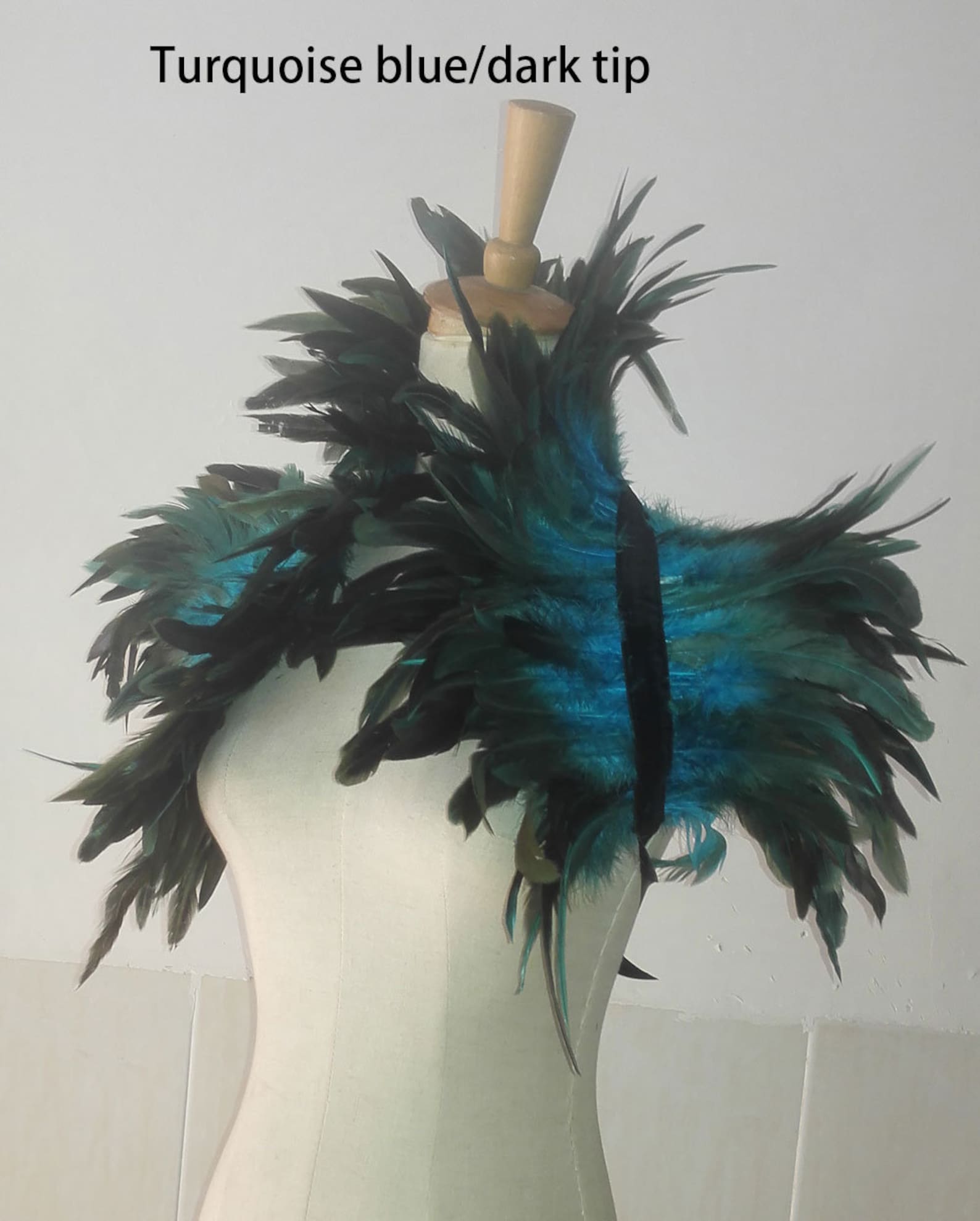 Reversible Burlesque Gothic Feather Collar/ Halloween Carnival - Etsy