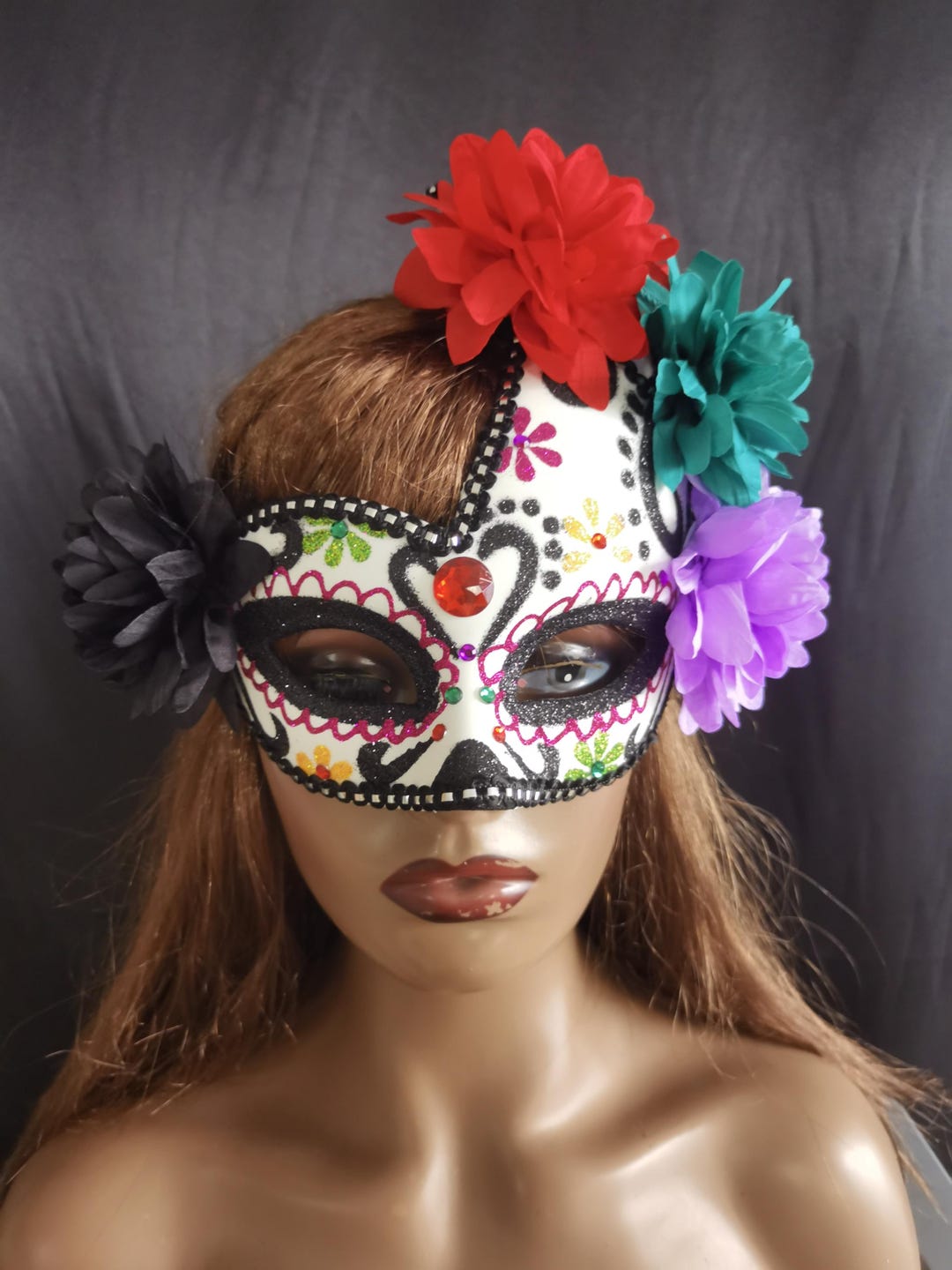 Mexican Death Day Mask /masquerade Mask/ Festival Mask/halloween Mask ...