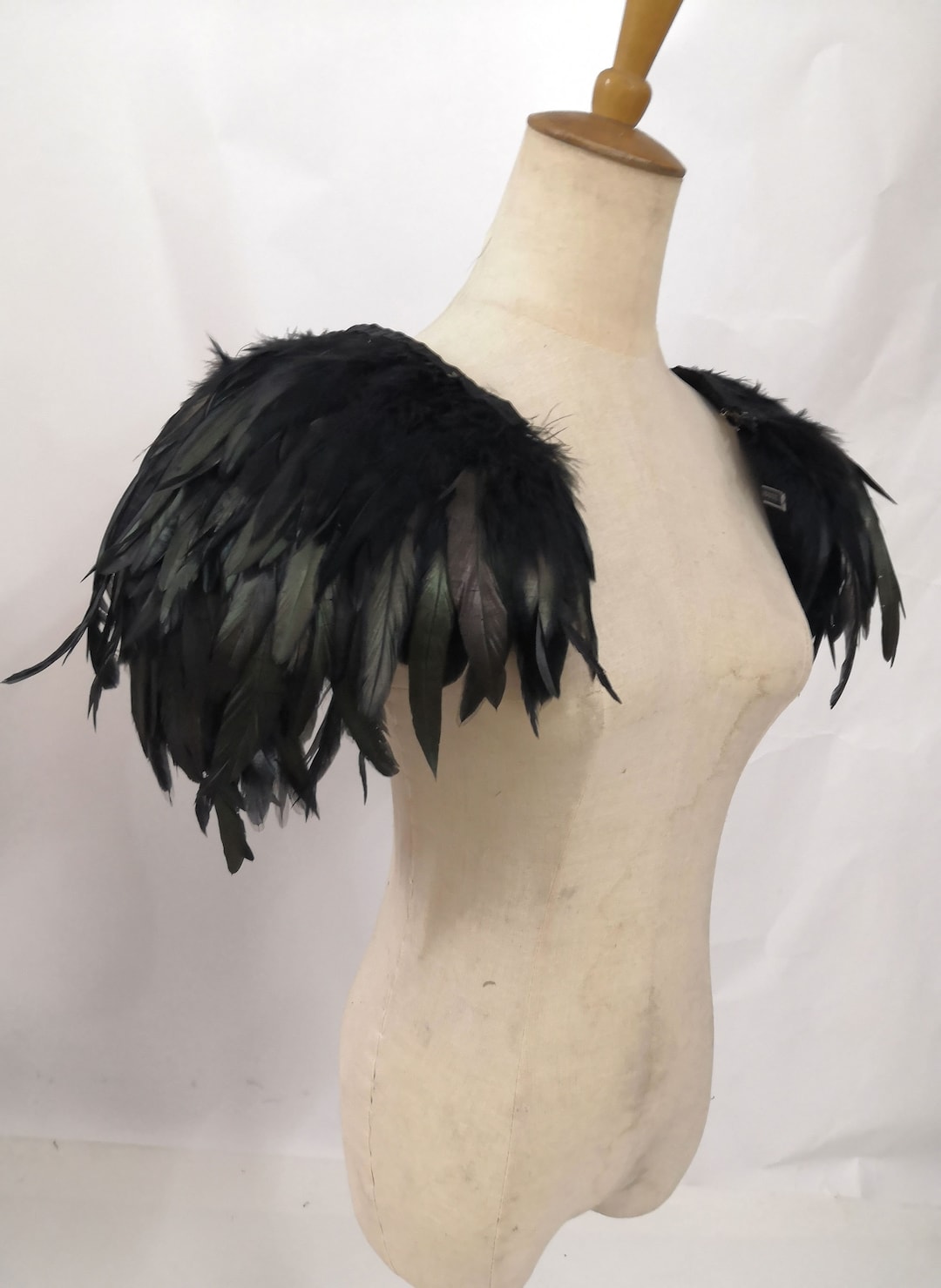 Burlesque Feather Epaulettes Halloween Carnival Shoulder Pieces ...