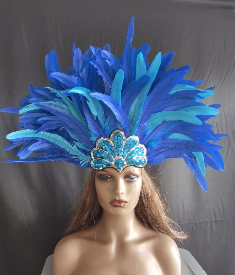 Mixed Color Carnival Feather Crown Festival Feather Headpiece Feather ...