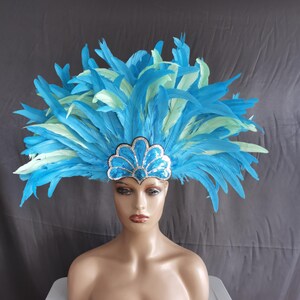 Mixed Color Carnival Feather Crown Festival Feather Headpiece Feather ...