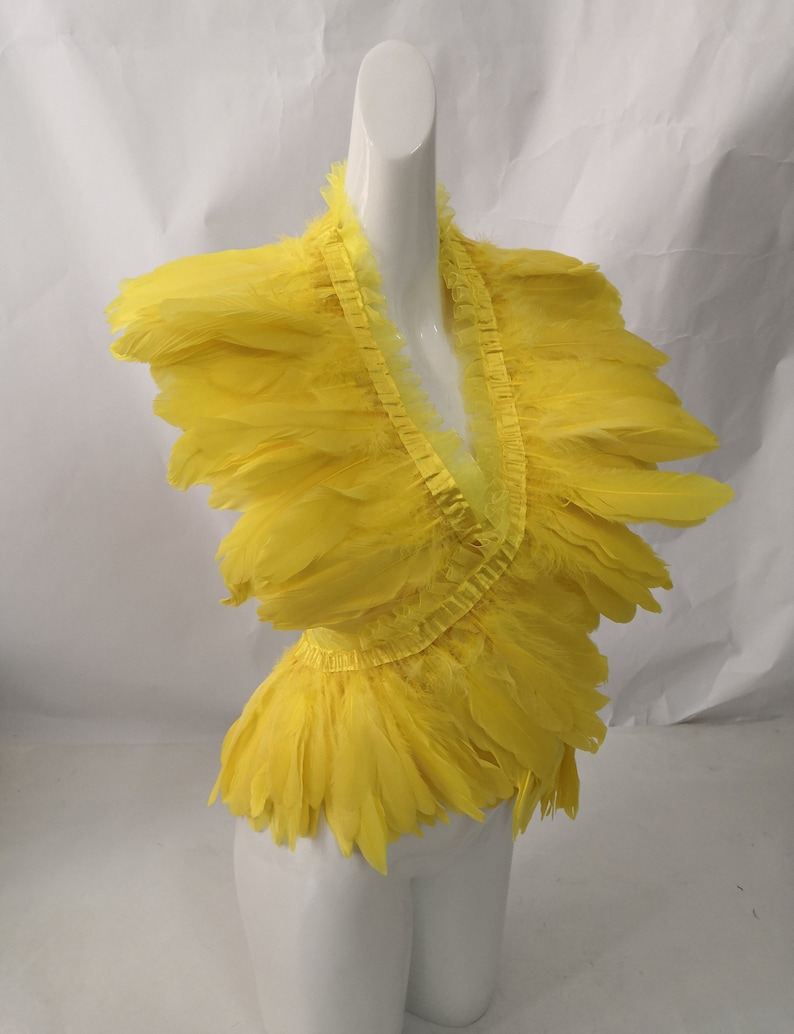 Reversible Feather Top Body Harness Carnival Feather Top Stage | Etsy