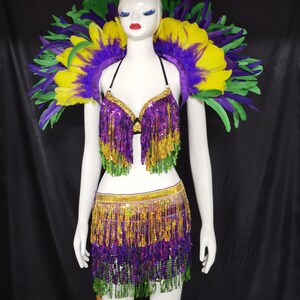 Royal Blue Carnival Costume/showgirl Outfit/ Stage Show Costume/ Rave ...