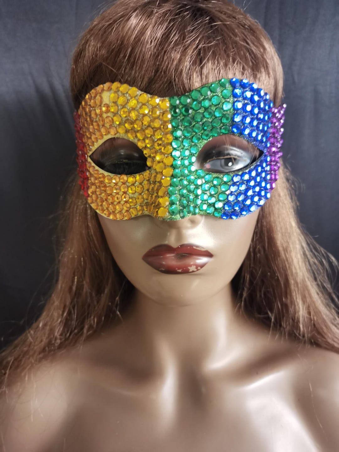 Rhinestone Mask /masquerade Mask/ Festival Mask/halloween Mask /cosplay ...