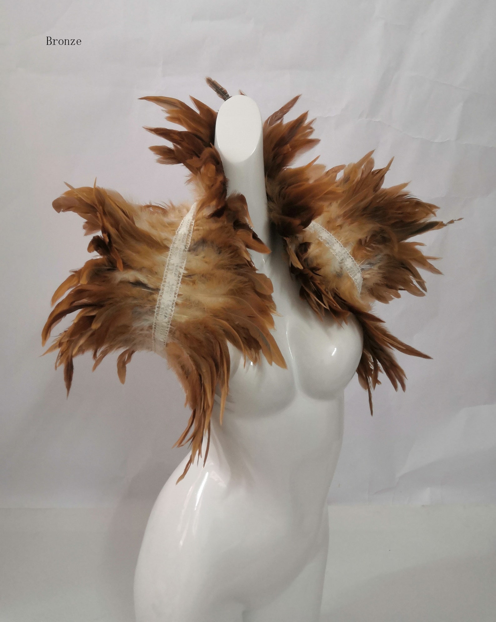 Reversible Burlesque Gothic Feather Collar/ Halloween Carnival - Etsy ...