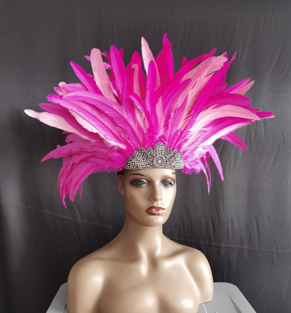 Carnival Feather Crown/ Festival Feather Headpiece/ Feather Headdress ...