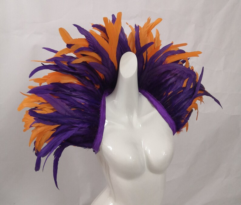 2-tone Showgirl Feather Shawl Carnival Feather Scarf Stage - Etsy