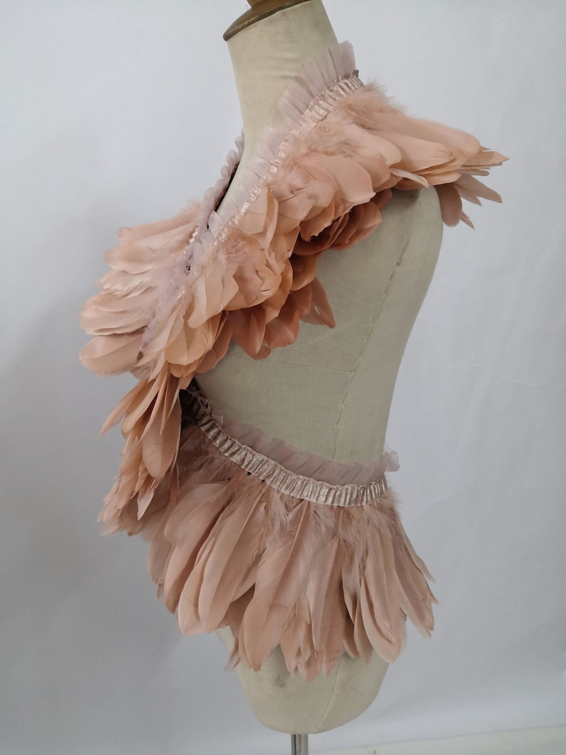 Reversible Feather Top Body Harness Carnival Feather Top Stage - Etsy