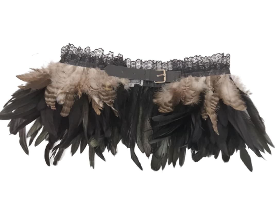 Rooster Feather Belt Skirt Stage Show Feather Skirt Festival Burlesque ...