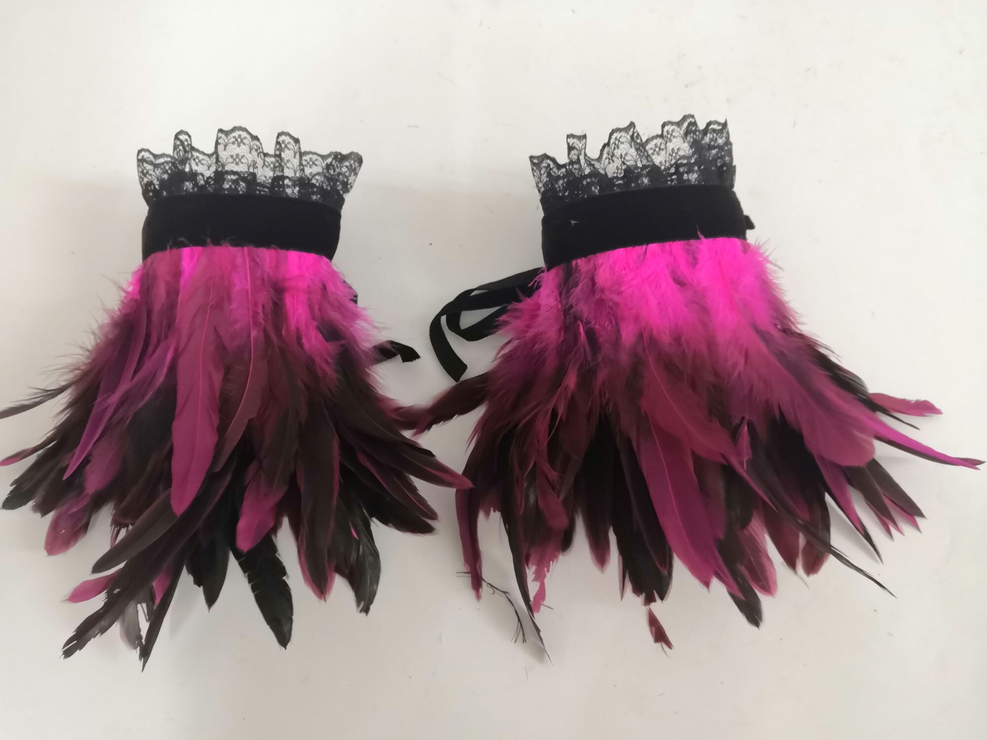 1 Pair Soft Rooster Feather Cuff Wrist Cuff Feather Anckle Cuff Feather ...