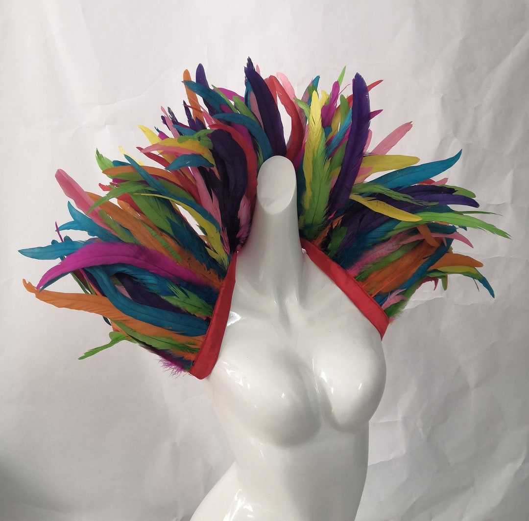 Multi Color Showgirl Feather Shawl Carnival Feather Scarf Stage Show ...