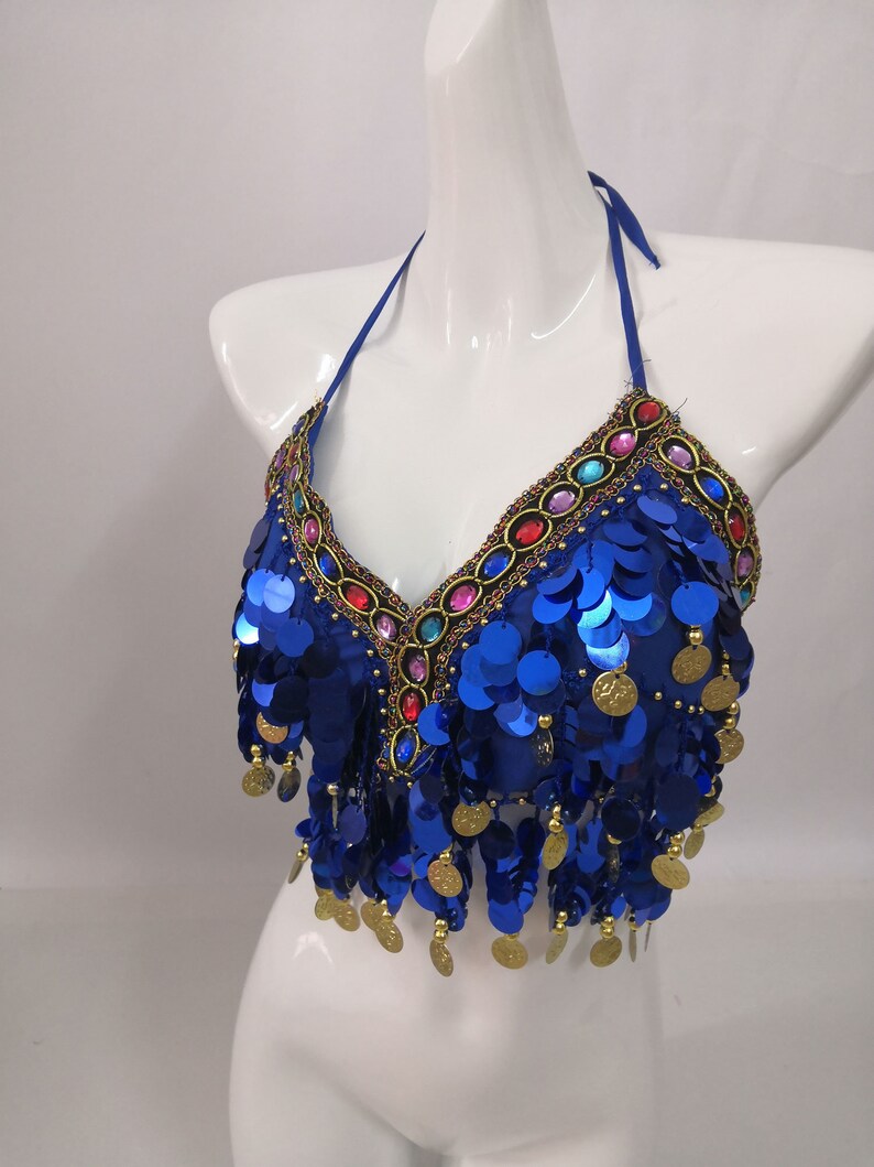 Showgirl Stage Show Sequins Bra Carnival Mardi Gras Costume - Etsy
