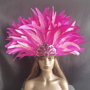 Mixed Color Carnival Feather Crown Festival Feather Headpiece Feather ...