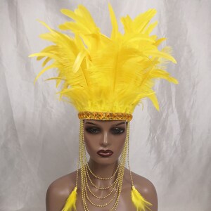 Carnival Feather Crown Festival Feather Headpiece Feather Headdress ...