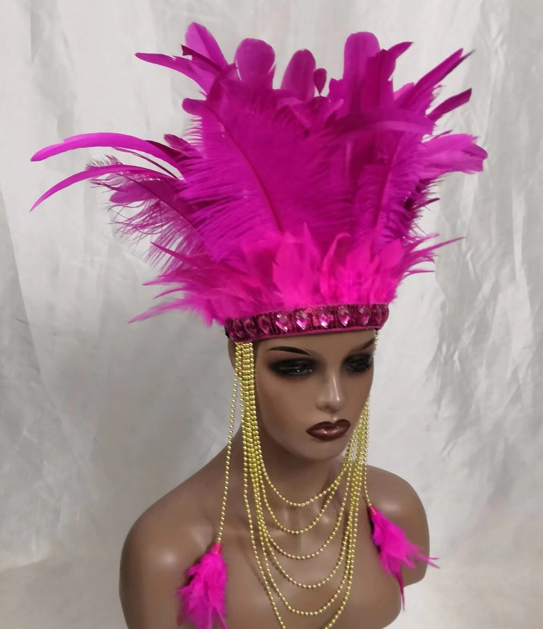 Carnival Feather Crown Festival Feather Headpiece Feather Headdress ...